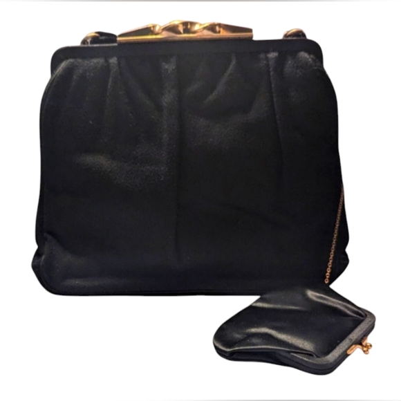 Morris Moskowitz | Bags | Morris Moskowitz Black Wool Bag W Chain ...